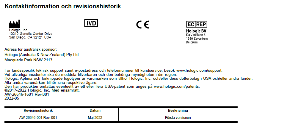 Swab Collection Instructions RECTAL main swedish | Hologic