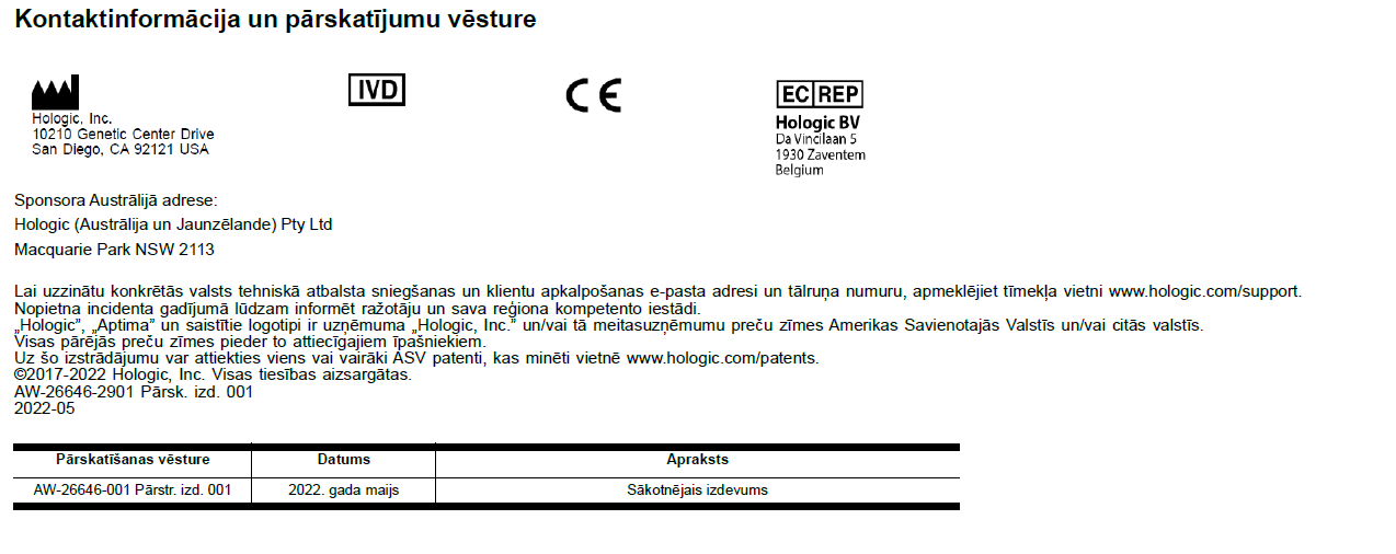 Swab Collection Instructions RECTAL main latvian | Hologic
